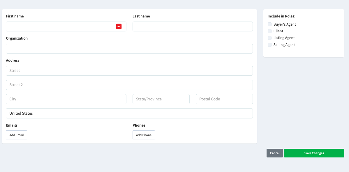 Manually Add a New Contact – Tap Inspect Support